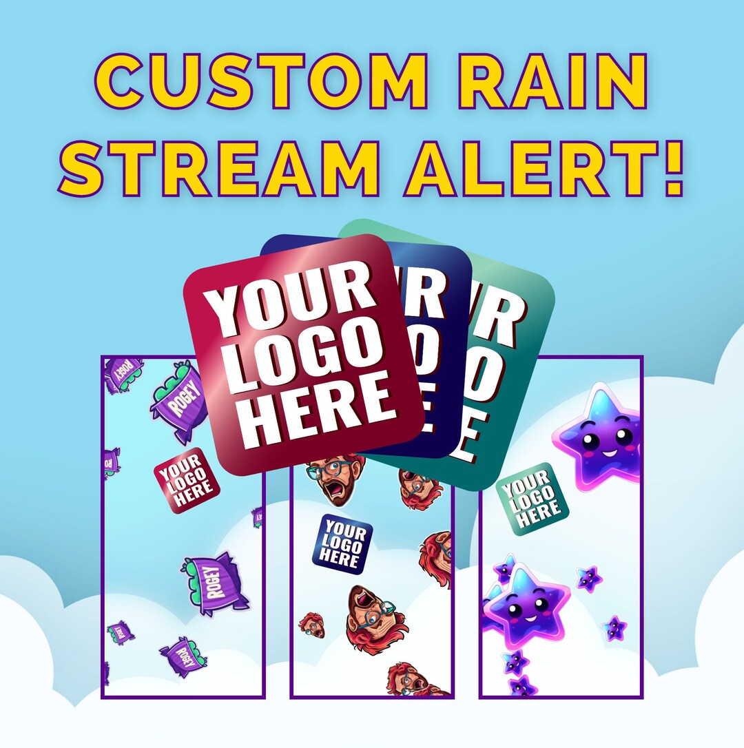 Custom Rain Stream Alert Your Emote Raining Down Full Screen Animation ...
