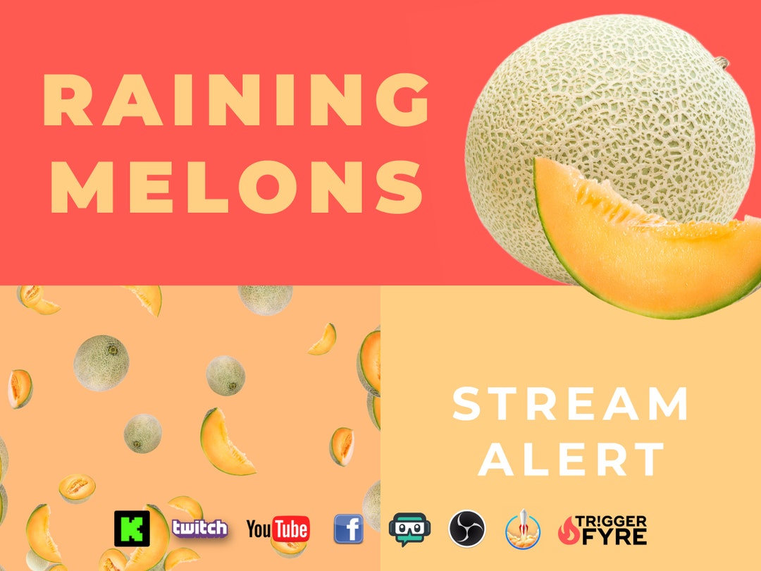 Raining Melons Stream Alert - Animated Overlay With Transparent ...