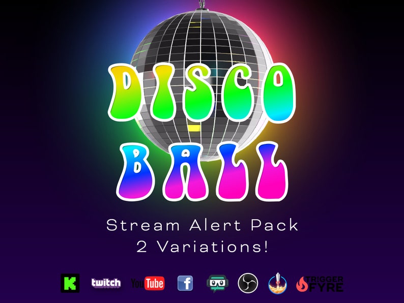 Disco Ball Stream Effect Pack of 2 Animated Overlays - 1920x1080 Full ...
