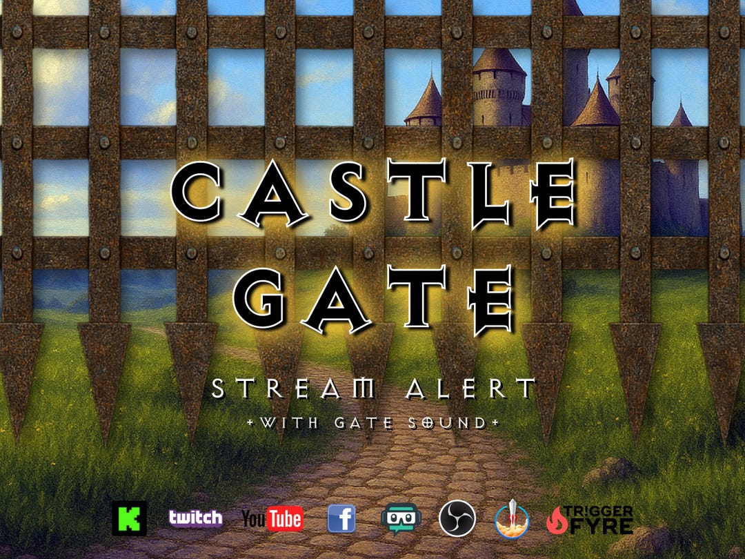 Castle Gate Stream Alert - Animated Overlay - Custom Sound - Full ...