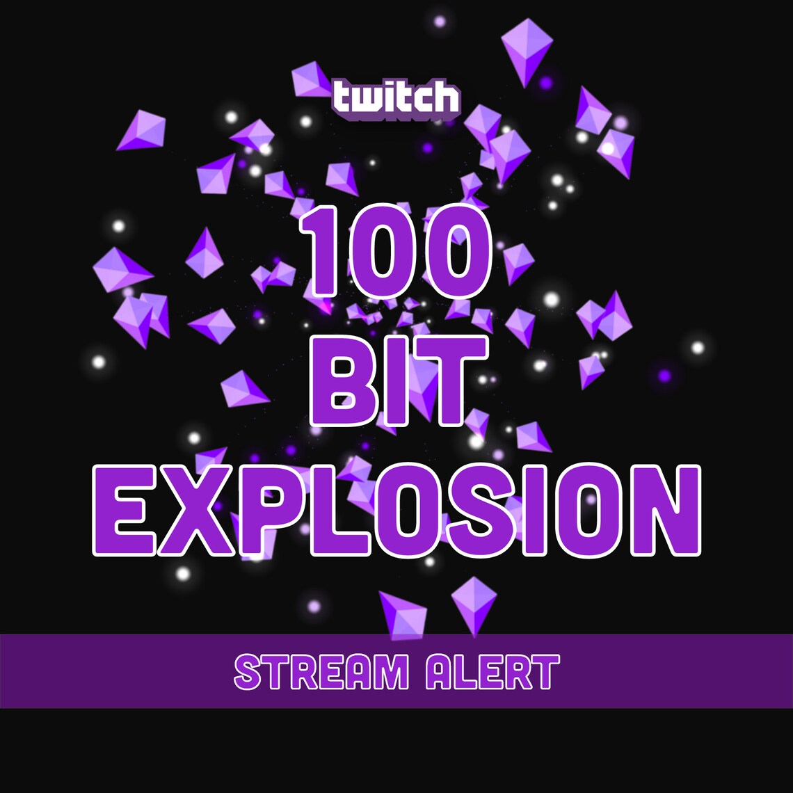 100 Bit Explosion Cheer Alert Animation Full Screen Twitch Stream ...