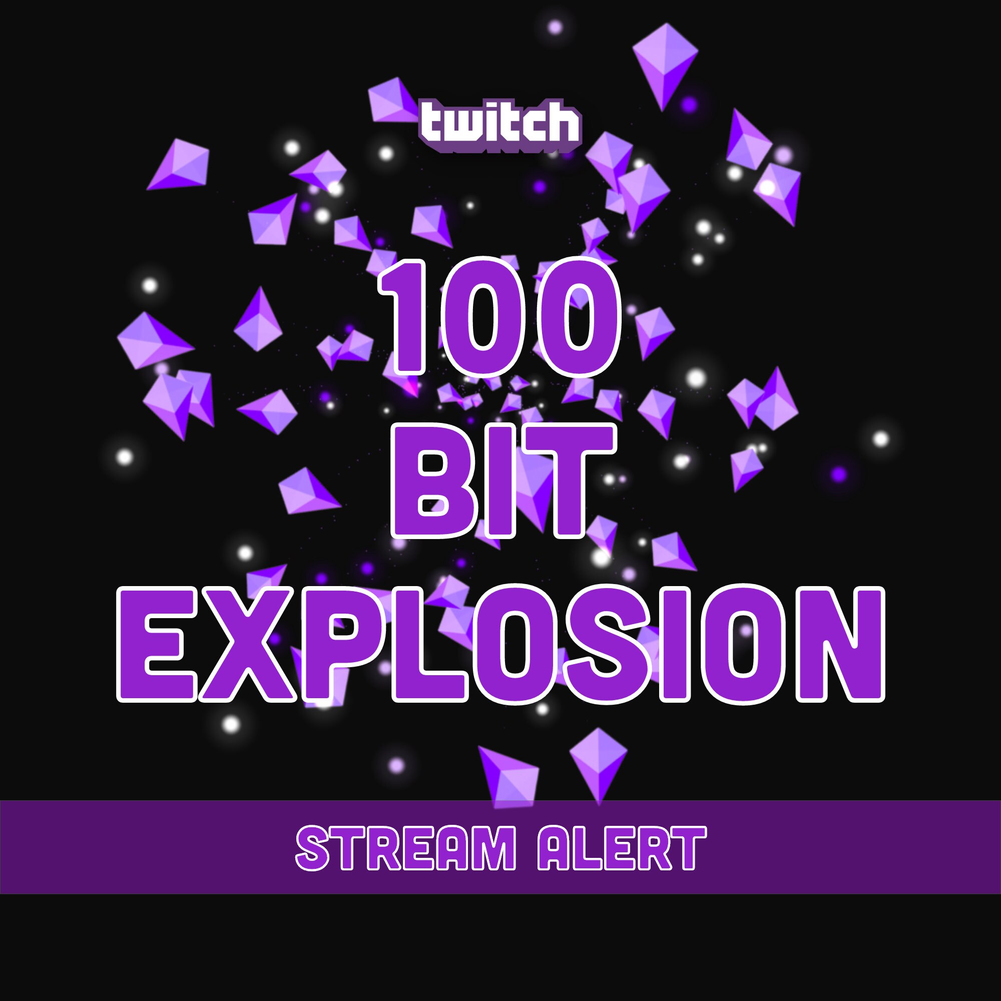 100 Bit Explosion Cheer Alert Animation Full Screen Twitch Stream ...