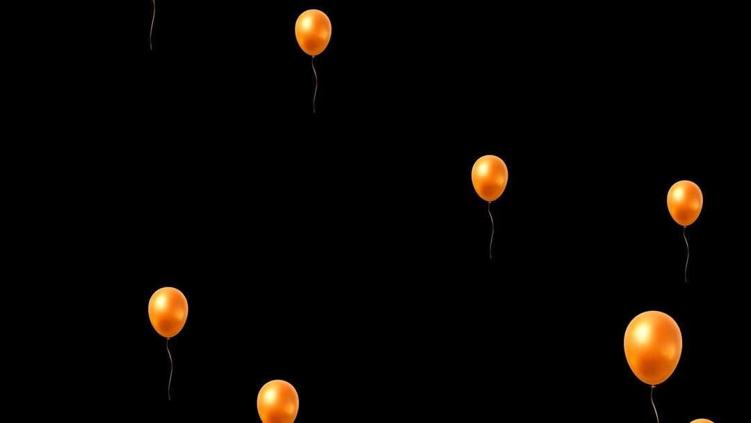 Orange Balloons Stream Alert - Birthday Party Balloon Animation - Full ...