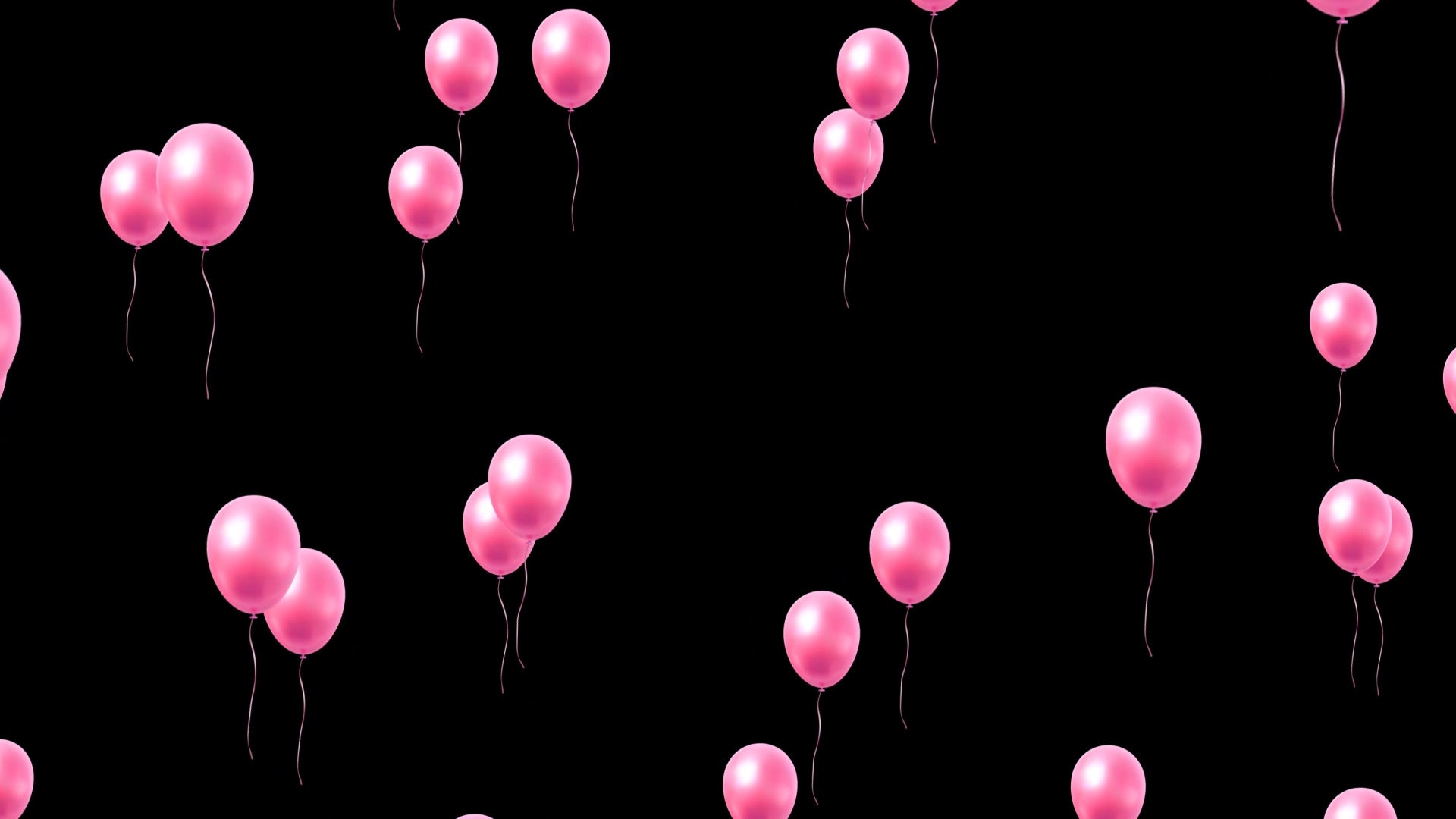 Floating Pink Balloons Effect - Birthday Stream - Transparent Animated ...