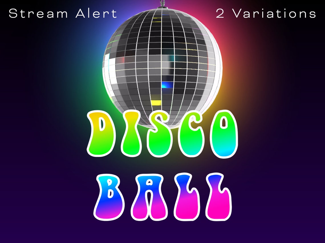 Disco Ball Animated Stream Overlay Dance Party Alert Full - Etsy UK