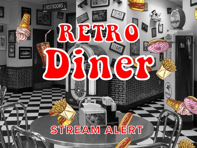 Retro Diner Stream Animation - Full Screen Transparent Animated Overlay ...