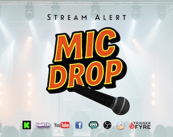 Mic Drop Stream Alert - With Custom Sound - Full Screen Animated ...