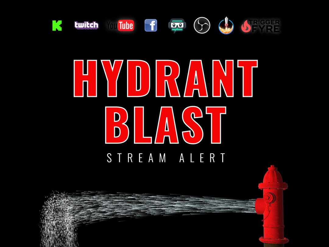 Hydrant Blast Stream Alert - Full Screen Animated Water Squirt Overlay ...