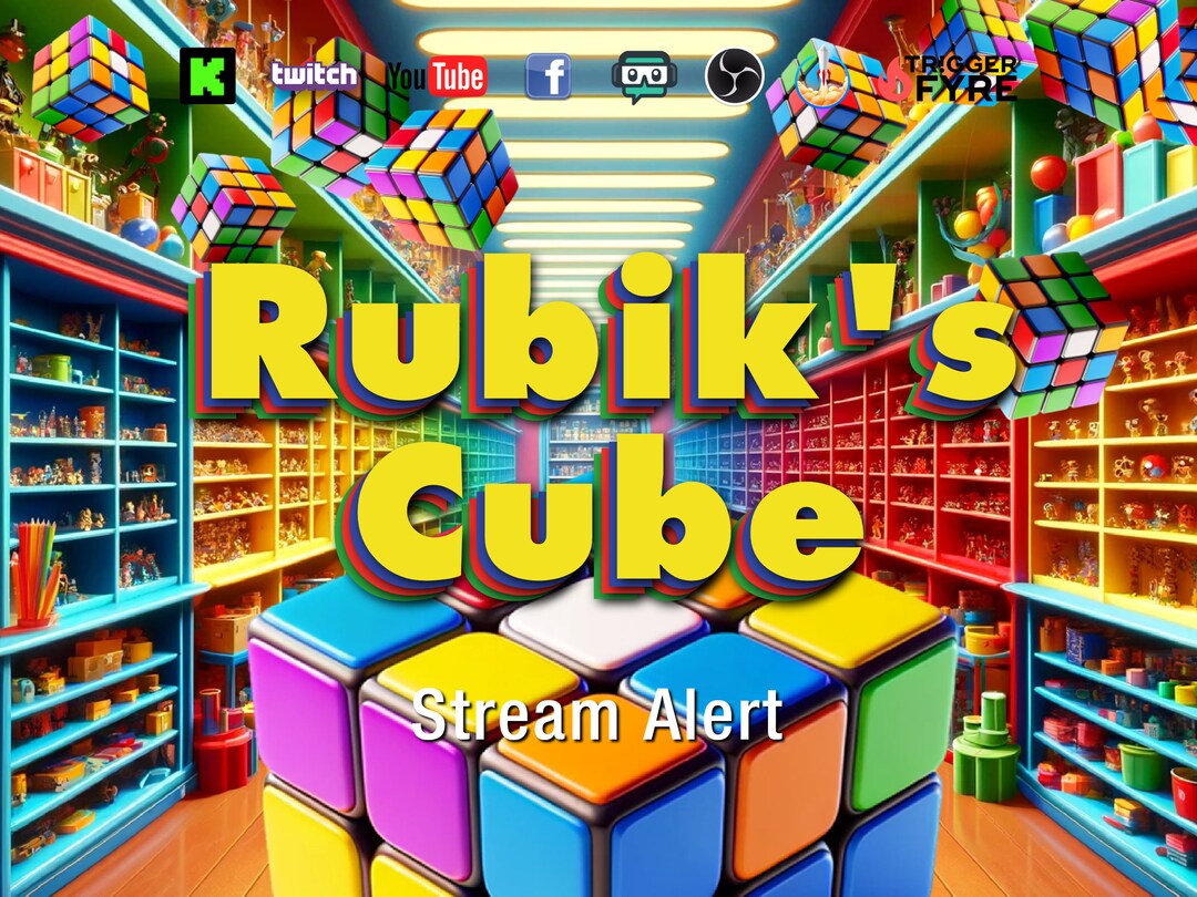 Rubik's Cube Stream Alert - Full Screen Animated Overlay With ...