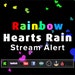 Rainbow Raining Hearts Alert Transparent Multi-color Heart Rain ...
