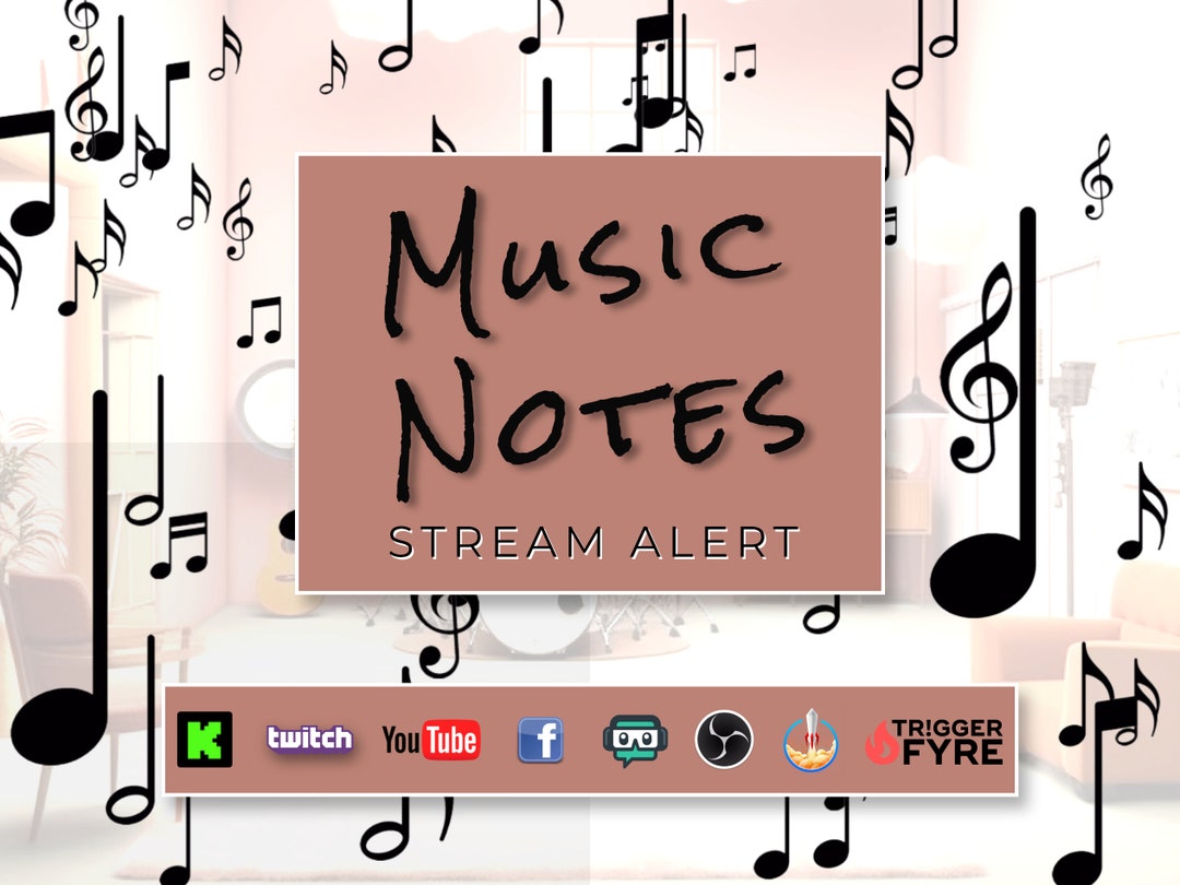 Music Stream Alert - Raining Notes With Transparent Background - Full ...