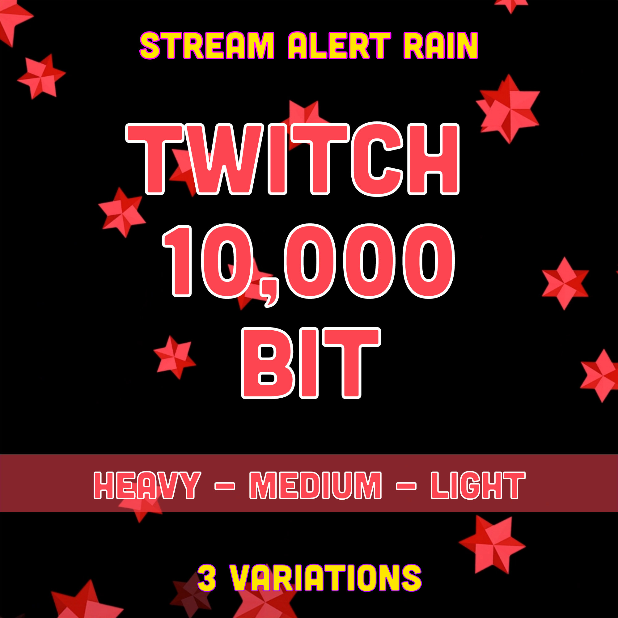 Twitch Bits Rain Effect Overlay Bundle - Cheer Alert Animated - Three ...