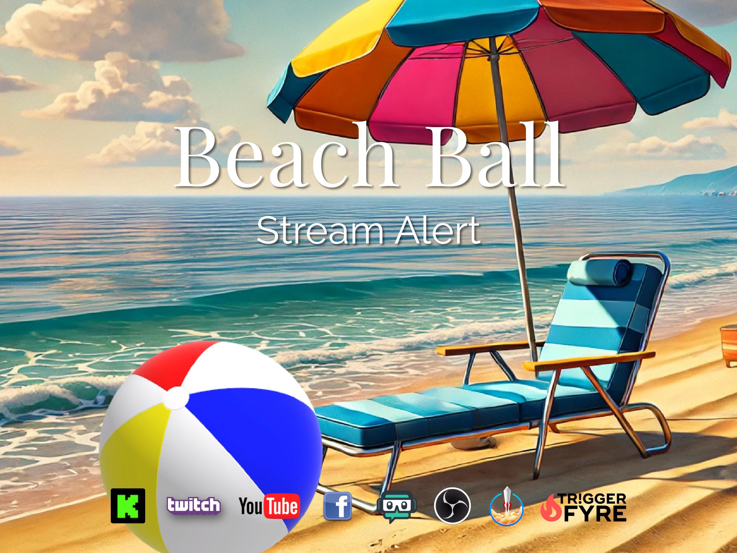 Beach Ball Stream Alert - Bouncing & Rolling Summer Ball Video Effect With Transparent ...