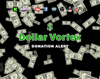 Dollar Vortex Donation Alert - Dono Stream Effect - Full Screen ...