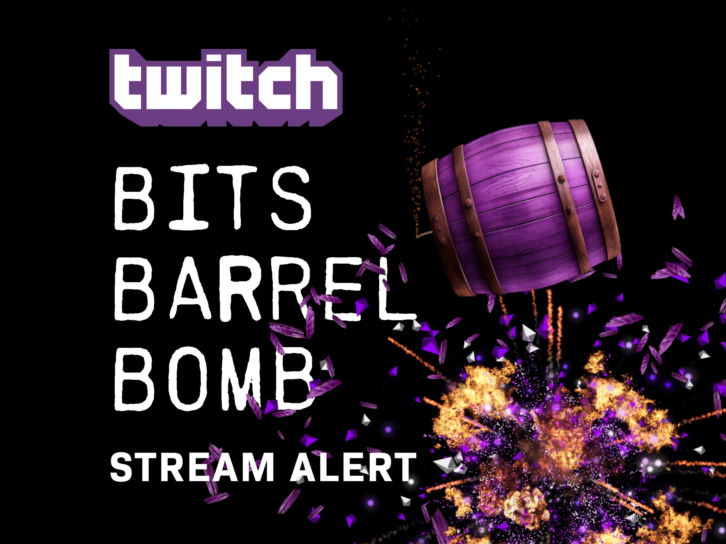 Bits Barrel Bomb Twitch Cheer Alert - Full Screen Stream Animation W ...