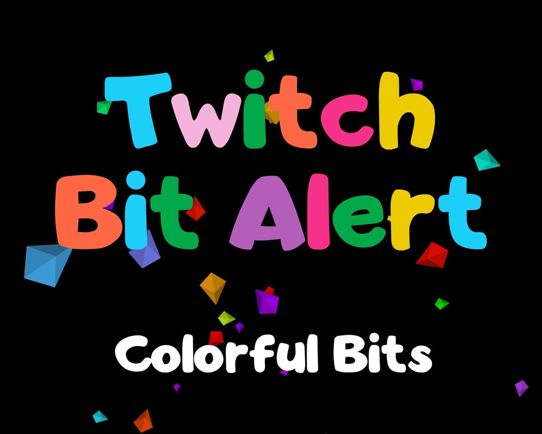 Colorful Twitch Bits Alert Overlay - Animated Transparent Multi Color ...