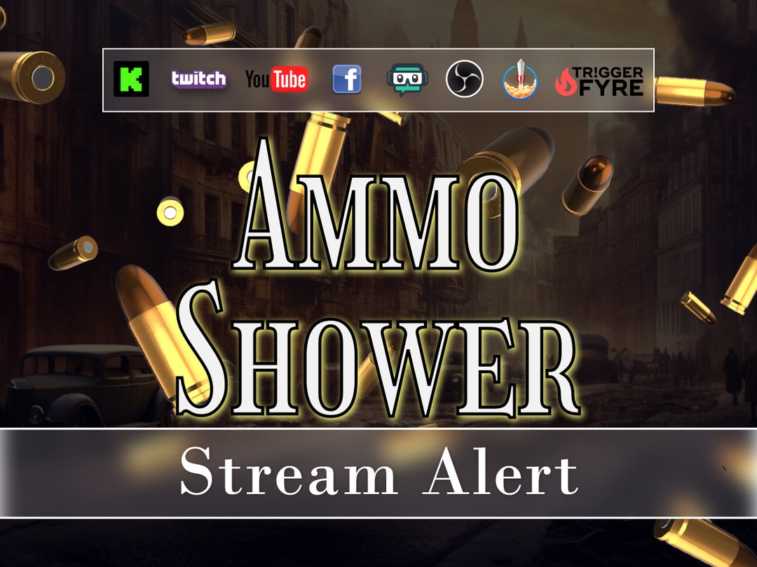 Ammo Shower Stream Alert - Animated Raining Bullets W Transparent ...