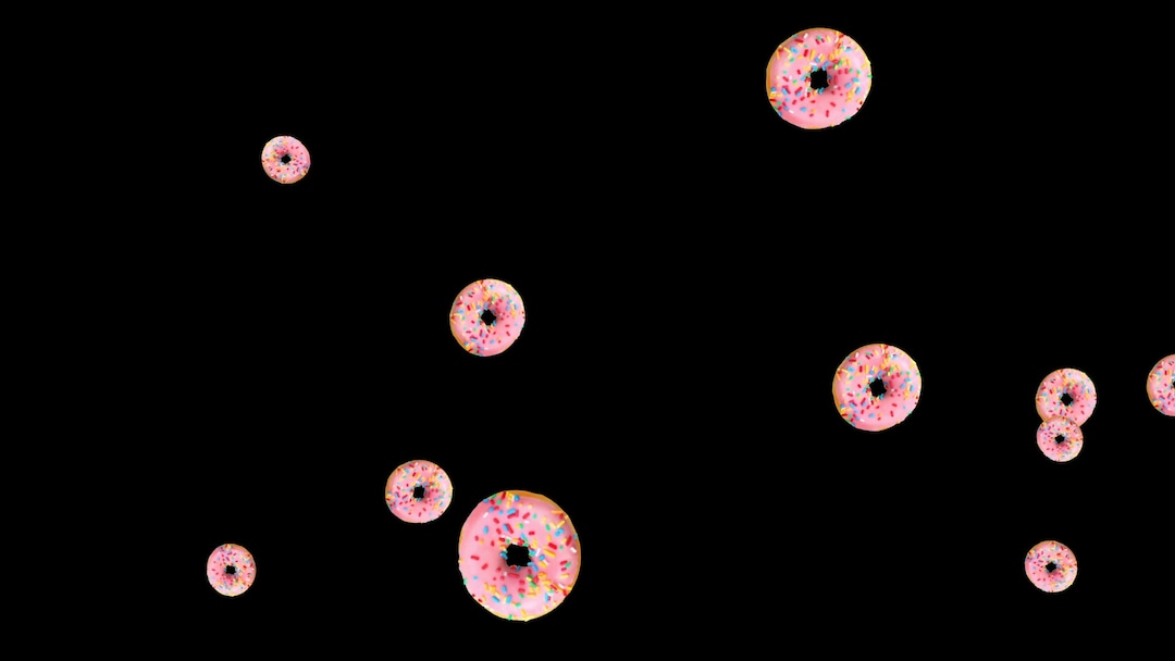 Pink Donut Stream Alert - Cute Raining Donuts Animated Overlay With Transparent Background ...