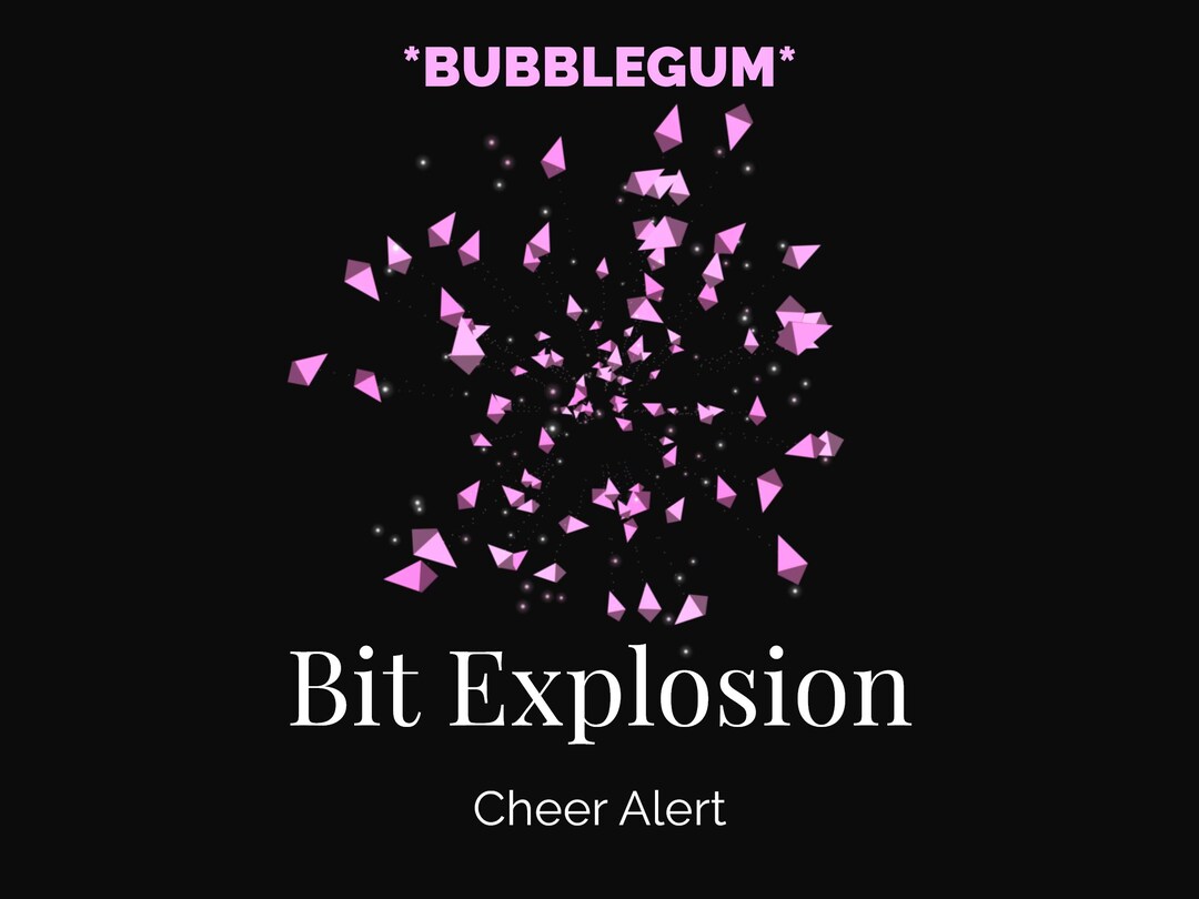 Bubblegum Bit Explosion - Twitch Cheer Alert - Full Screen Animated ...