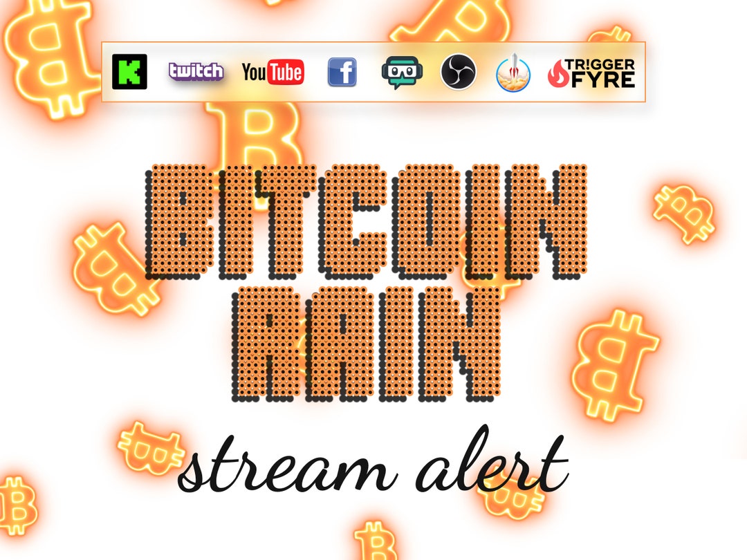 Neon Bitcoin Stream Alert - Full Screen Animated BTC Overlay With ...