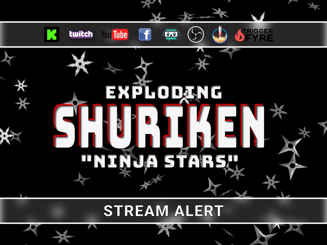 Exploding Shuriken Stream Alert Ninja Stars Effect Full Screen Animated ...