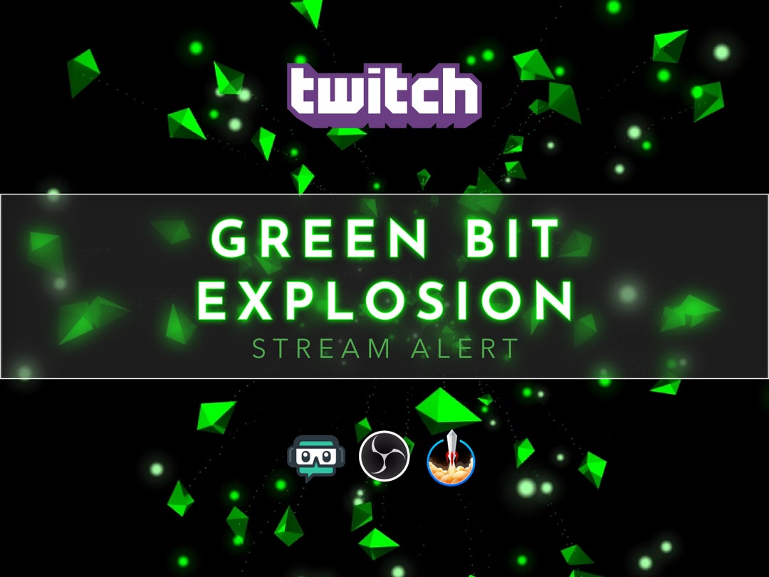 Green Bit Explosion Stream Alert - Twitch Cheer Animation - Full Screen ...