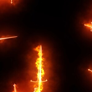 Fire Swords Stream Alert - Full Screen Animated Overlay - Transparent ...