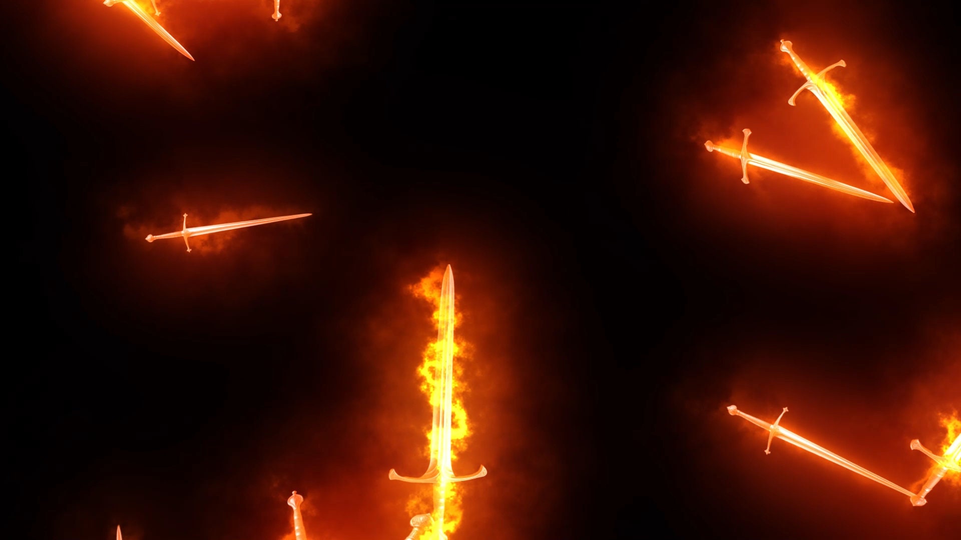 Fire Swords Stream Alert Full Screen Animated Overlay Transparent ...