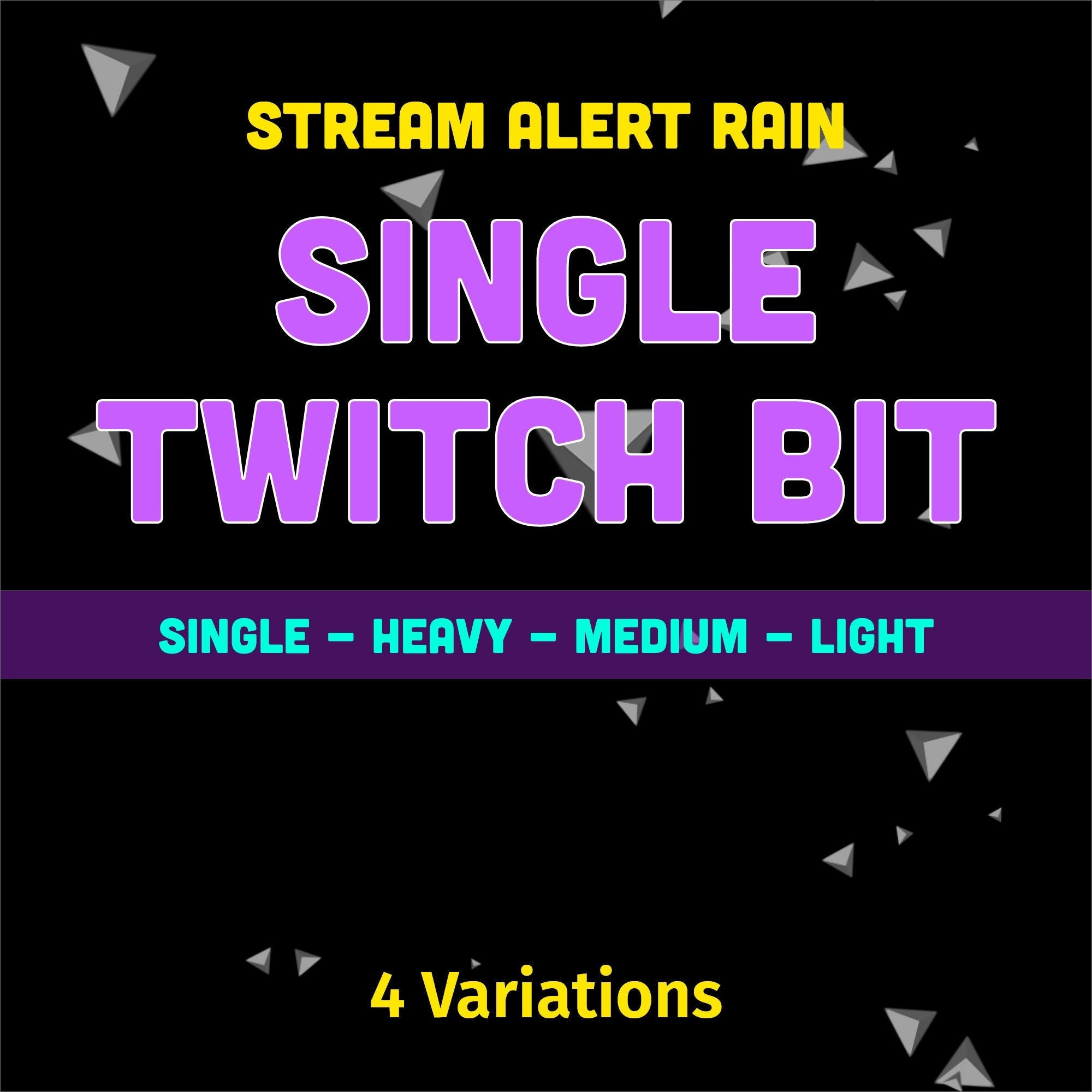Twitch Cheer Alert Bundle 4 Animations Single, Light, Medium, & Heavy ...