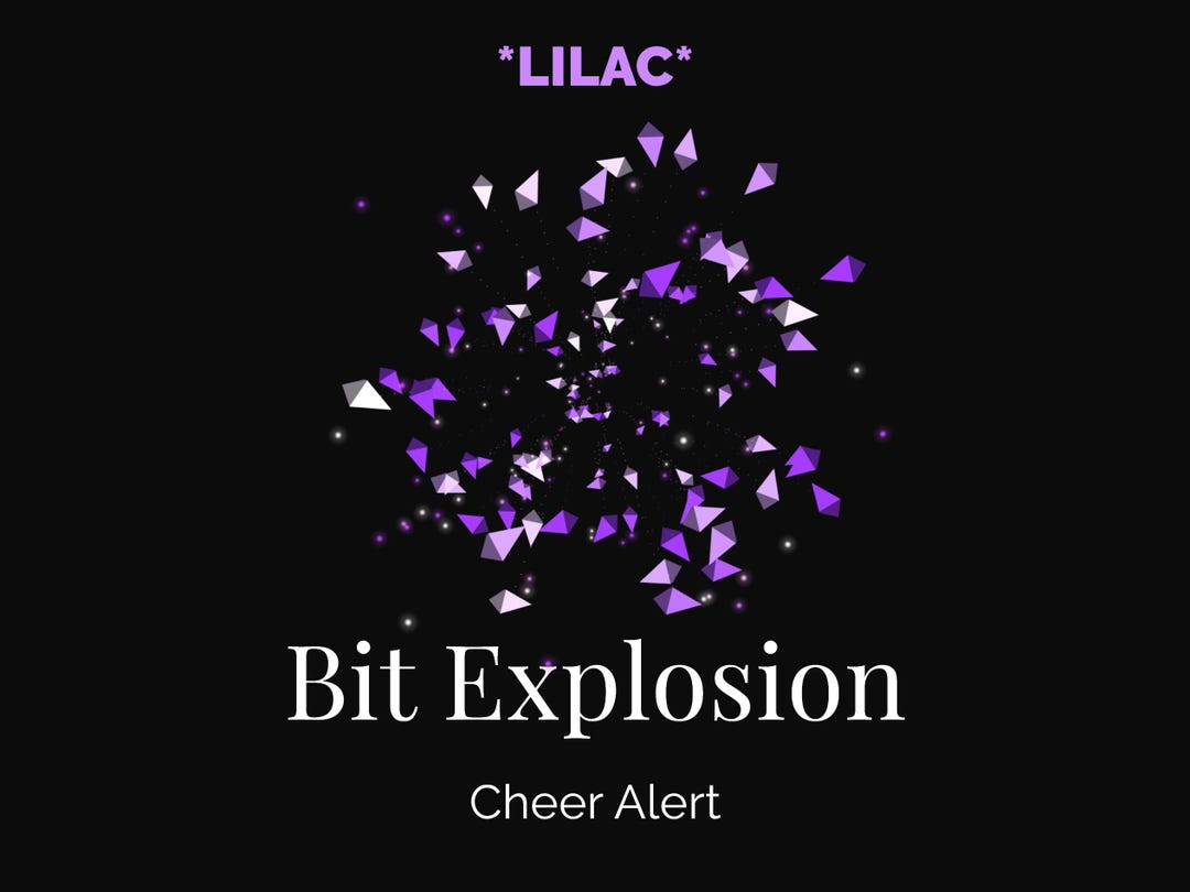 Lilac Bits Explosion Cheer Alert - Full Screen Animated Twitch Stream ...