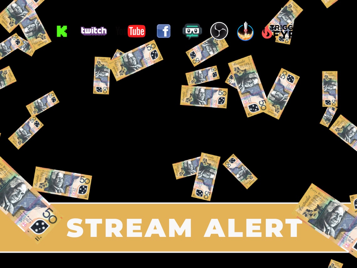 Aussie Stream Donation Alert - Australian Fifty Dollar Tip Rain ...