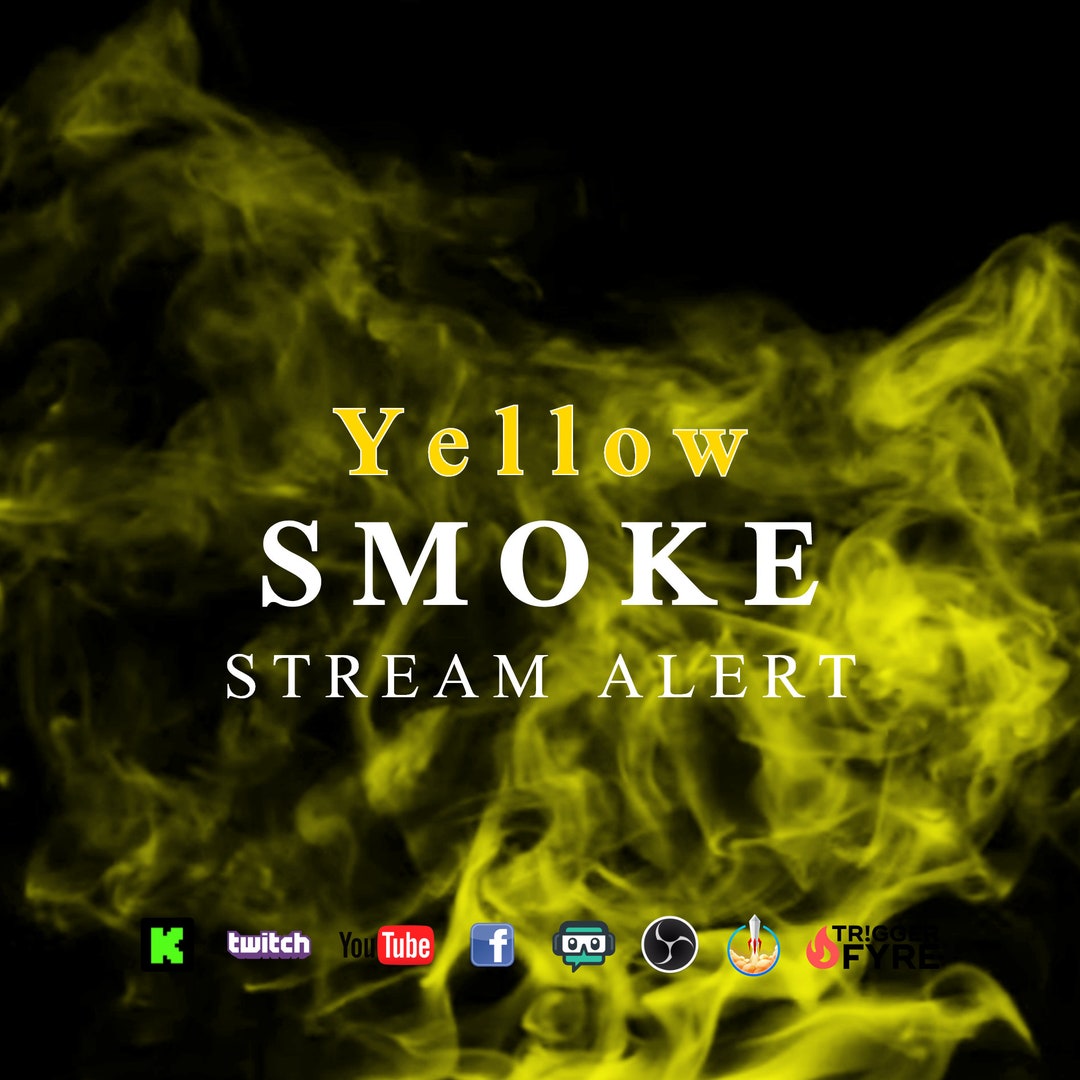 Yellow Smoke Stream Alert - Animated Overlay With Transparent ...
