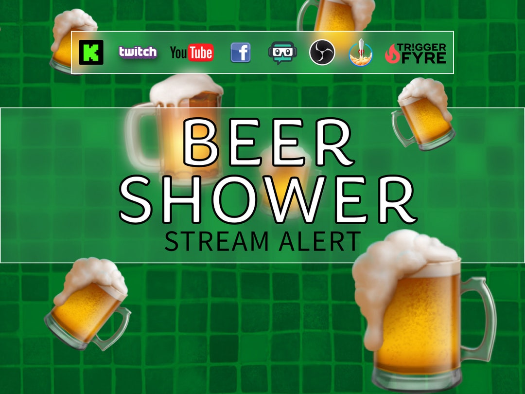 Beer Stream Alert - Raining Brews Animated Overlay With Transparent ...
