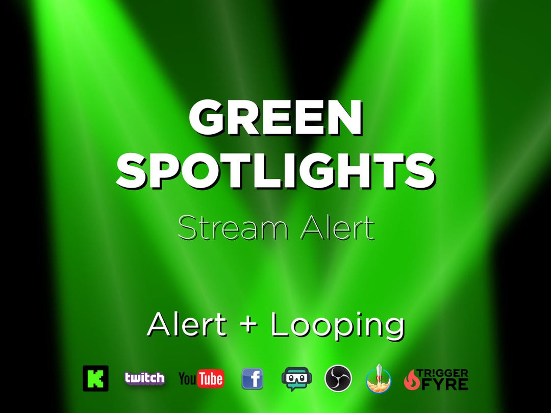 Green Spotlights Stream Effects - Loop & Alert - 2 Fun Full Screen ...