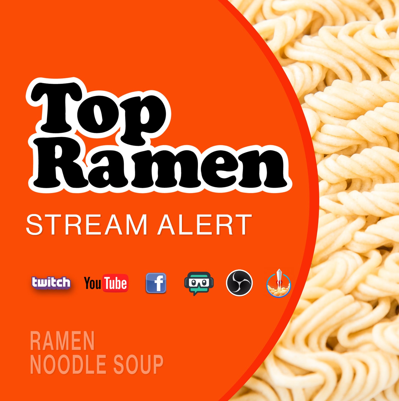 Ramen Stream Alert Full Screen Animated Noodle Drop Overlay With ...