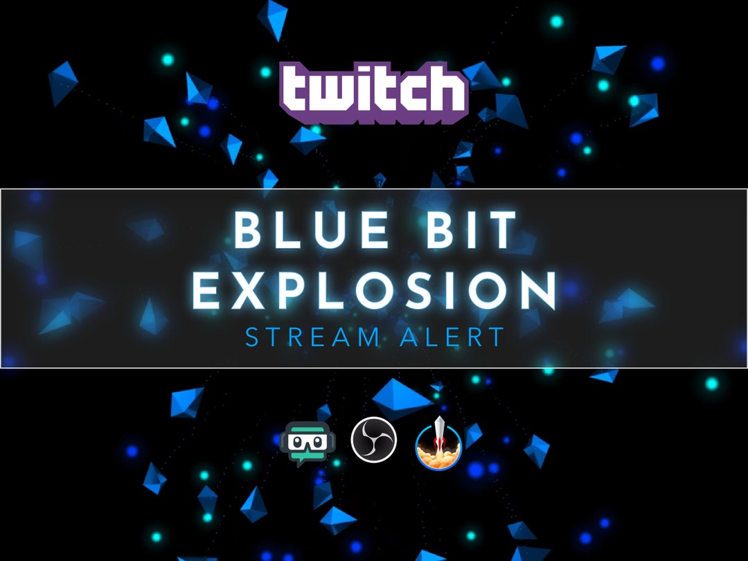 Blue Bit Explosion Stream Alert - Twitch Cheer Animation - Full Screen ...