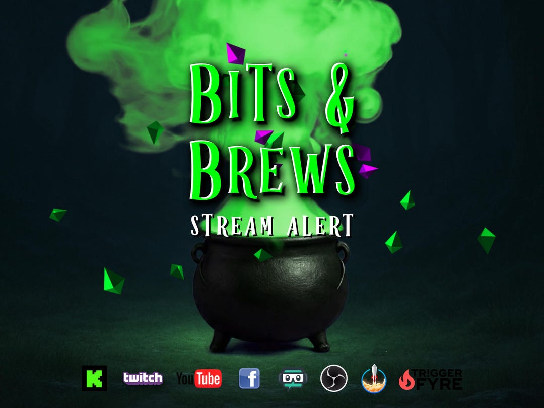 Bits & Brews Stream Alert - Full Screen Animated Cauldron and Green ...