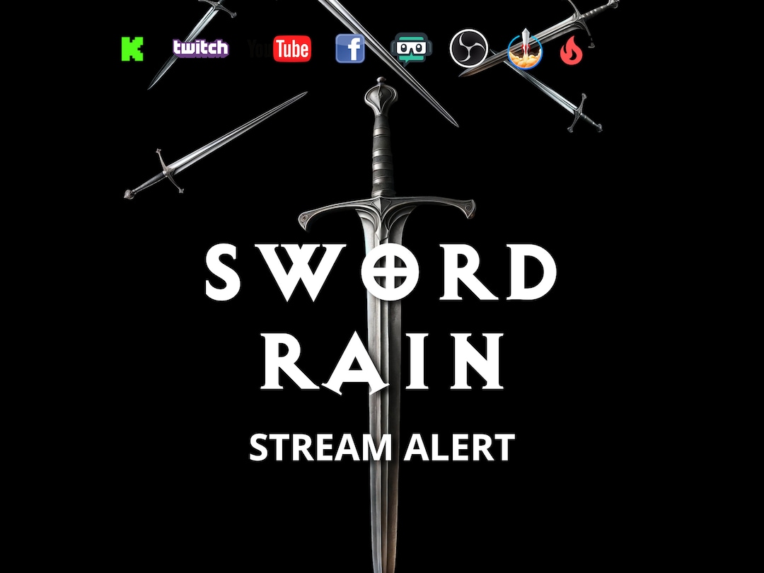 Sword Rain Stream Alert - Full Screen Animated Overlay W/ Transparent ...