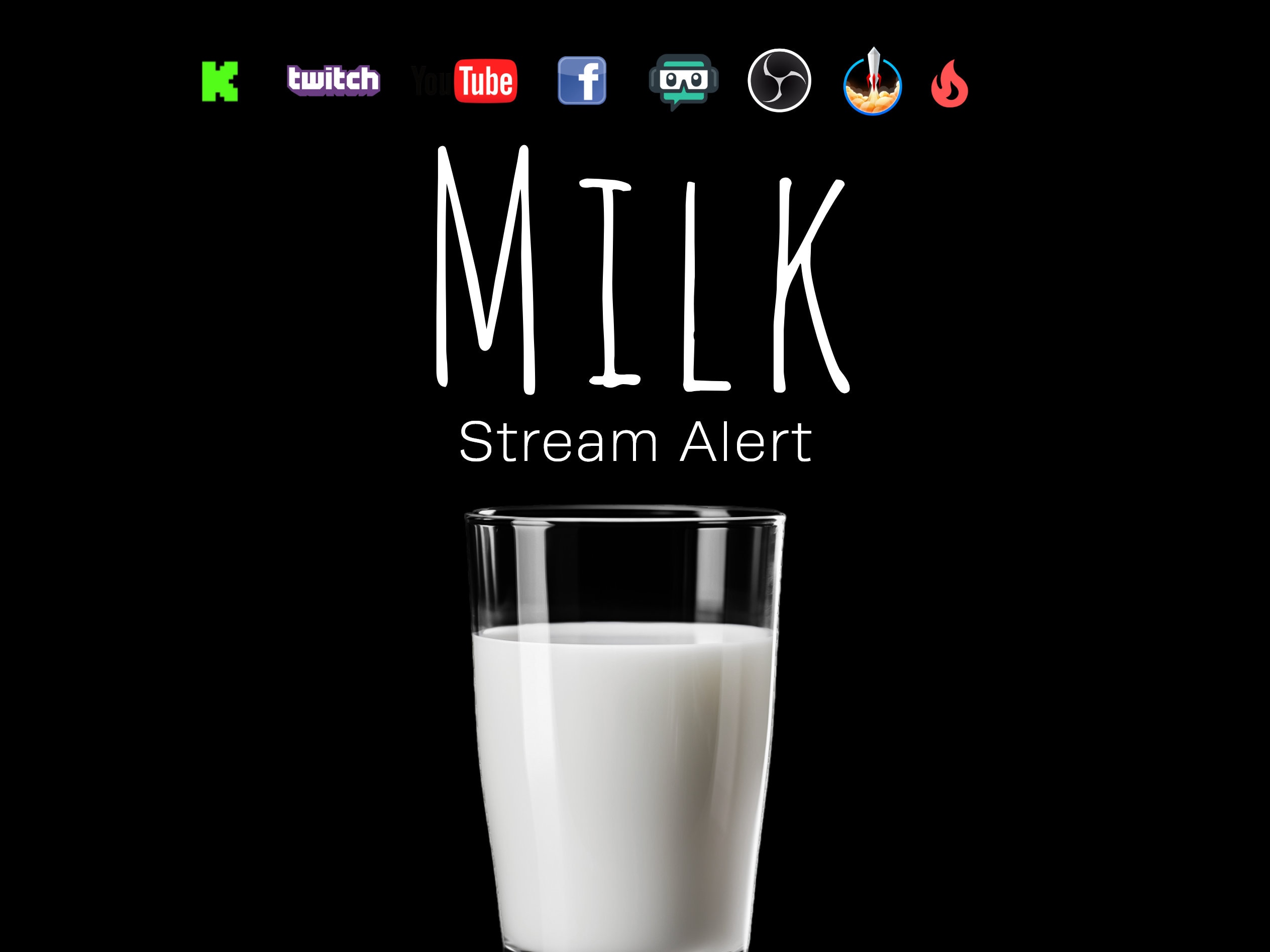 Milk Glass Stream Alert - Full Screen Animated Overlay W Transparent ...