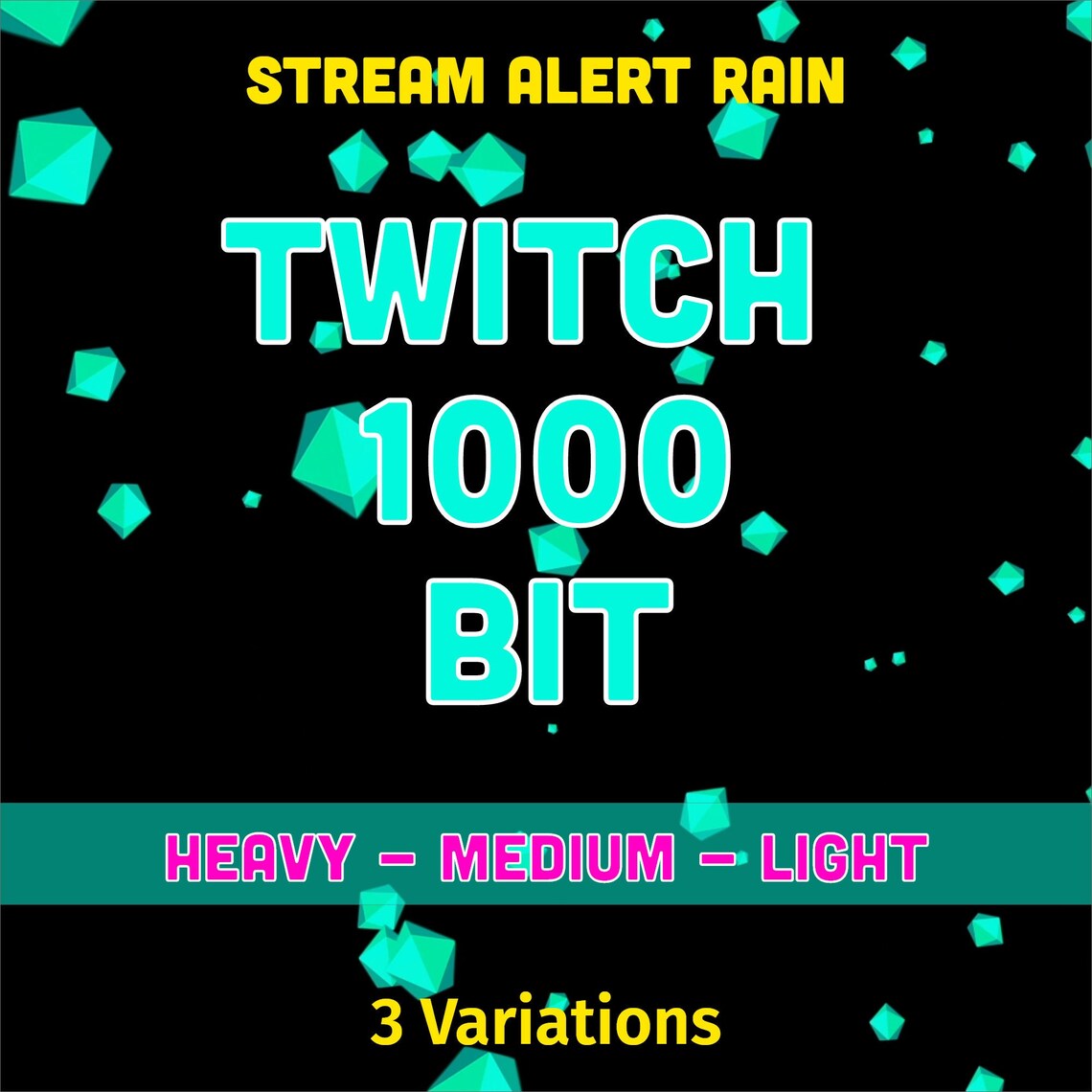 Twitch Bits Rain Cheer Effect Bundle 3 Three Animated Transparent Full ...
