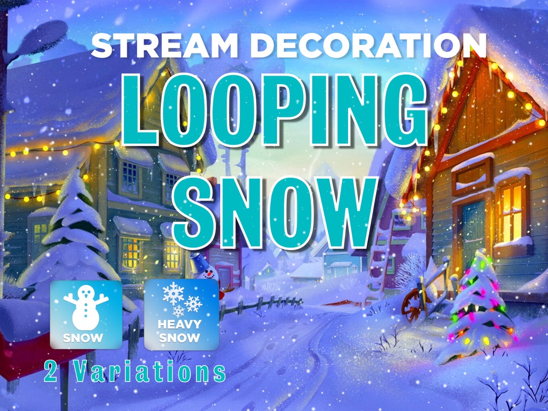 Snowing Stream Overlay Pack - Perfect Looping Snow W/ Transparent ...