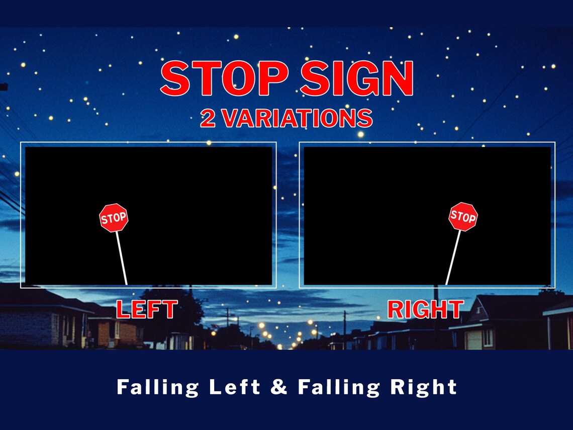 Stop Sign Stream Alert - Full Screen Animated Overlay - Transparent ...