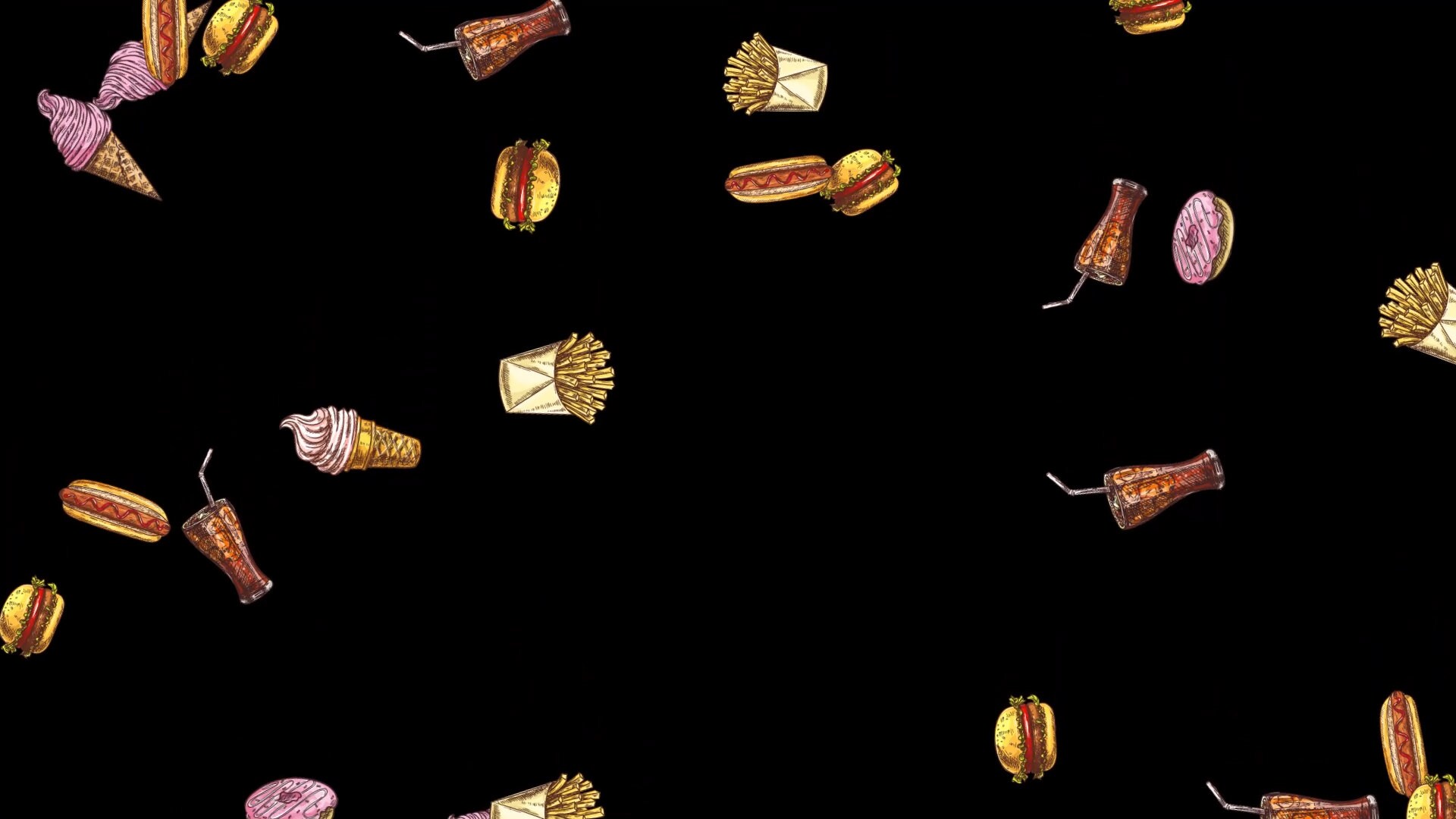 Retro Diner Stream Animation Full Screen Transparent Animated Overlay ...