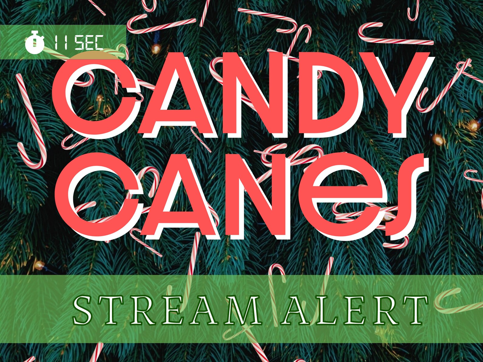 Candy Cane Stream Alert - Full Screen Animated Overlay - Transparent ...
