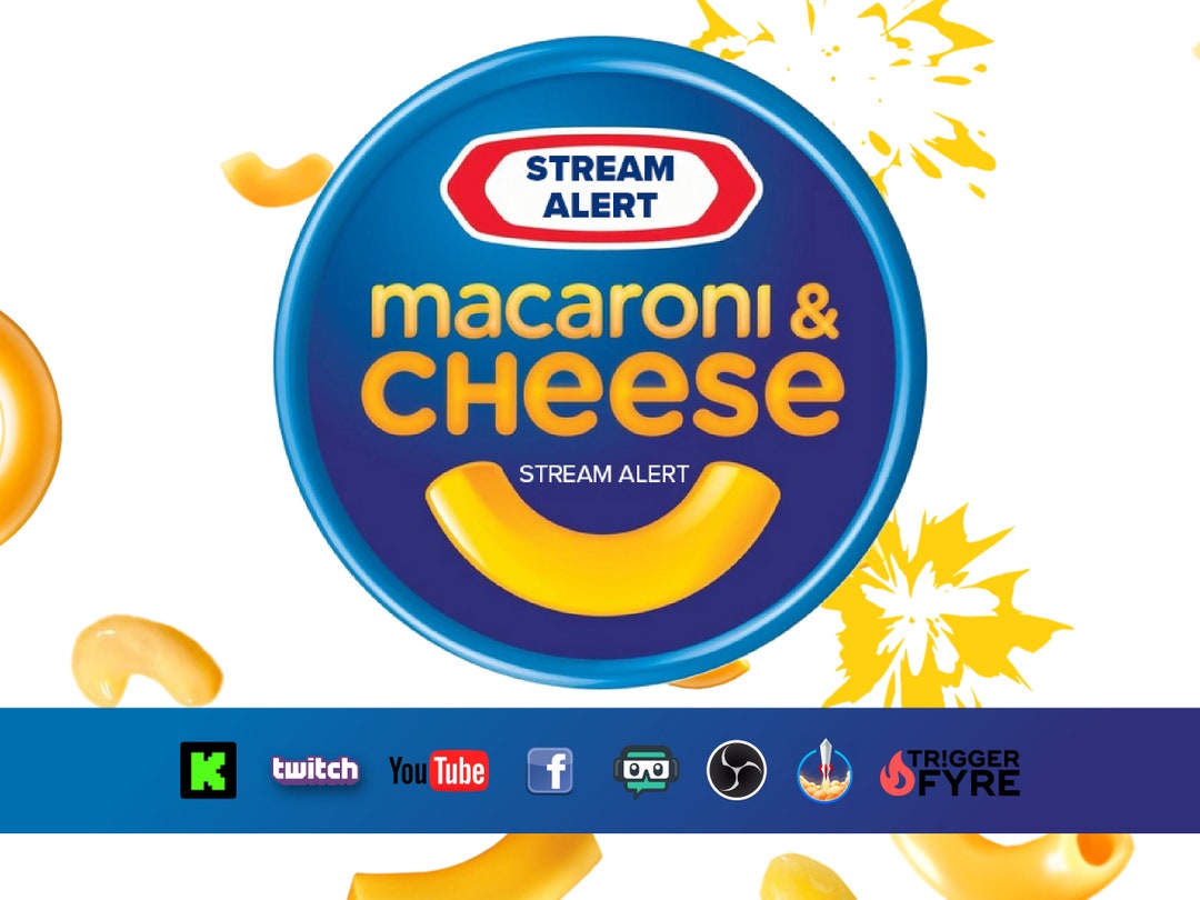 Mac & Cheese Splat Stream Alert - Full Screen Animated Overlay W ...
