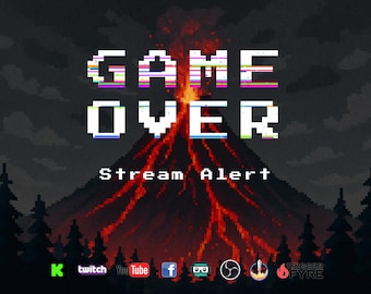 Game Over Stream Alert - Full Screen Animated Overlay With Transparent ...