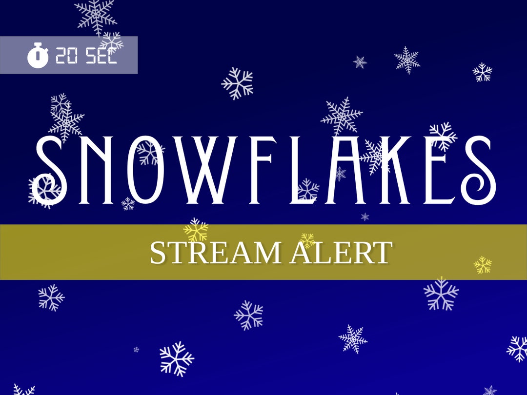 Snowflakes Stream Alert - Beautiful Holiday Animated Overlay - Full ...