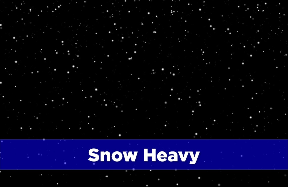 Snow Stream Alert Set - Light & Heavy Snowfall - Full Screen Snowing ...