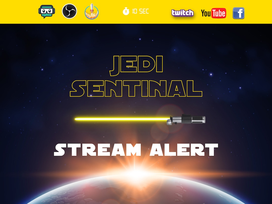 Jedi Sentinal Stream Alert - Galactic Sword Shower - Full Screen Animated Overlay With ...