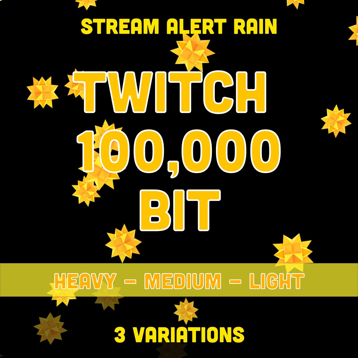 Twitch 100,000 Bits Rain Effect Overlay - Cheer Alert Animated - Three ...